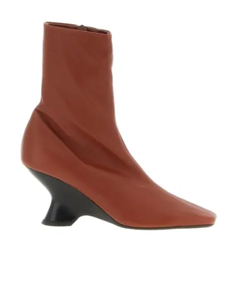 Dries Van Noten Zip-up Pointed Toe Wedge Boots