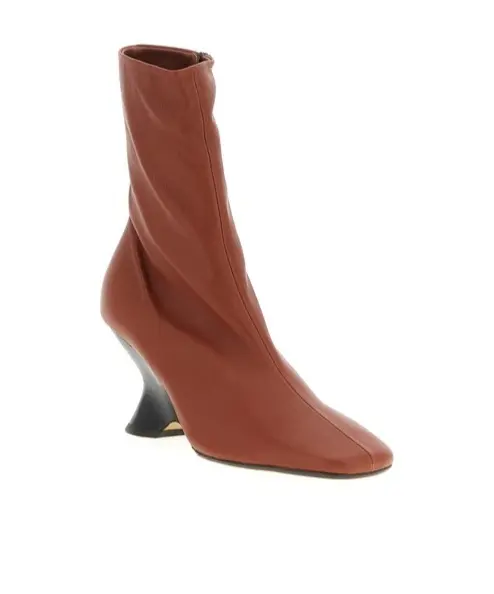 Dries Van Noten Zip-up Pointed Toe Wedge Boots