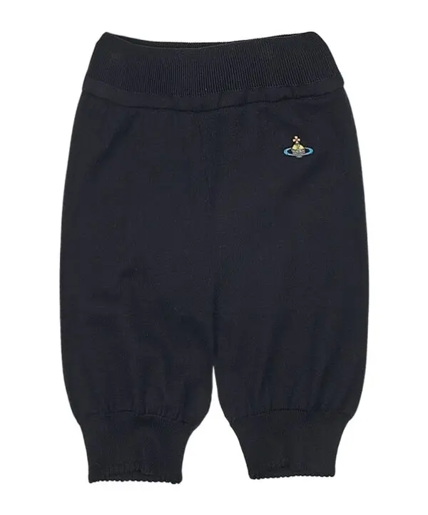 VIVIENNE WESTWOOD Ribbed Knit Logo Shorts - Black