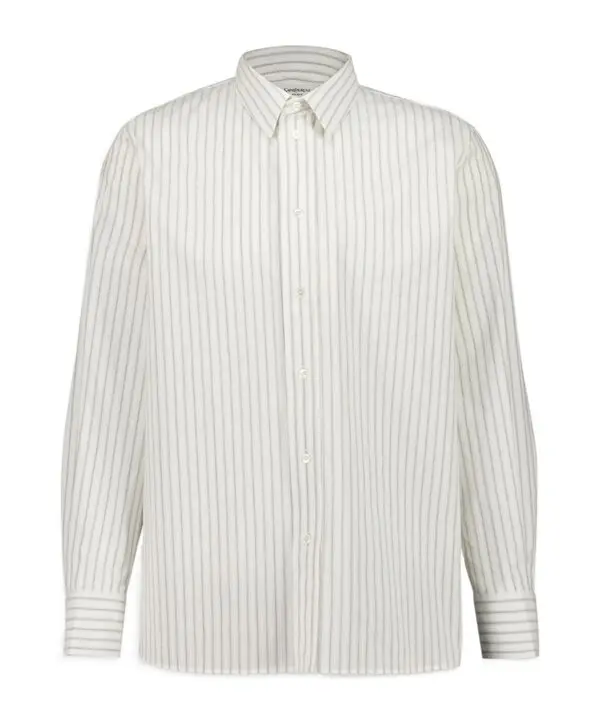 Saint Laurent Cassandre Button-up Striped Shirt