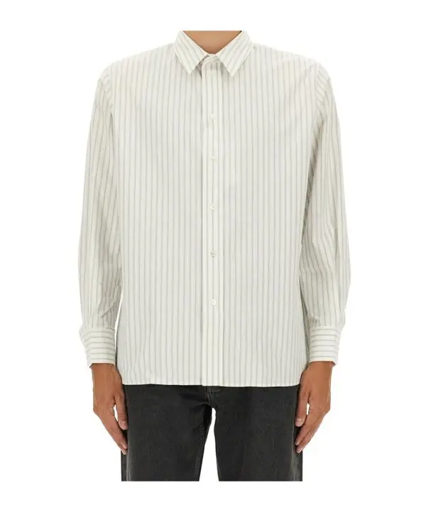 Saint Laurent Cassandre Button-up Striped Shirt