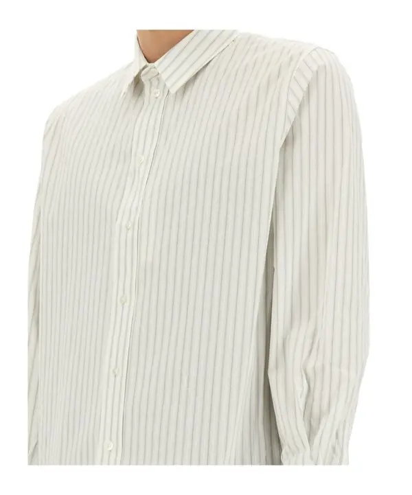 Saint Laurent Cassandre Button-up Striped Shirt