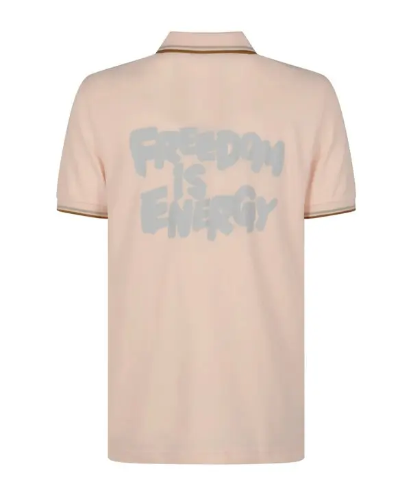 Comme Des Garçons Comme Des Garons Shirt Embroidered Polo Shirt - Peach