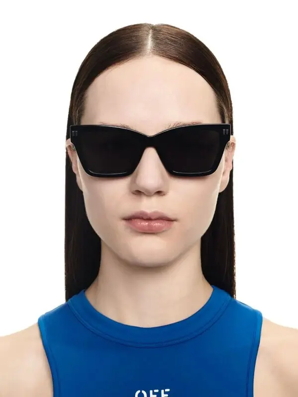 Off-White Cincinnati Rectangular Frame Sunglasses - Black