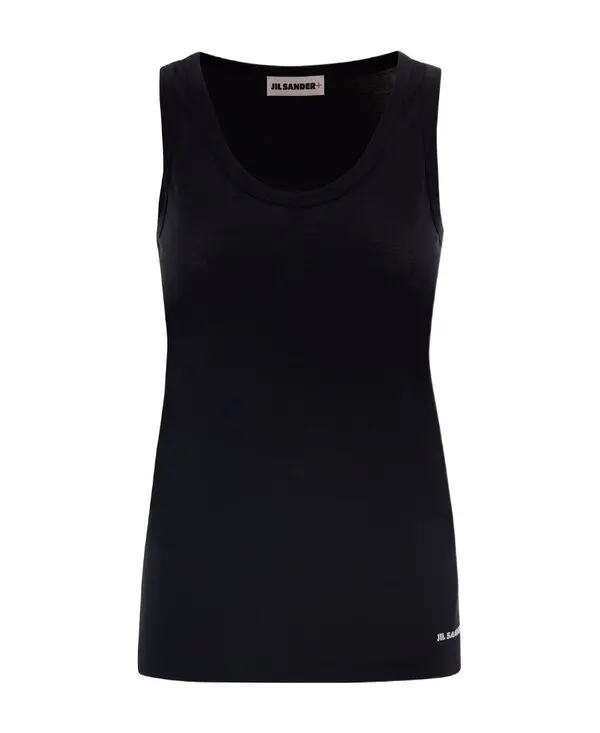JIL SANDER Logo Detail Sleeveless Tank Top