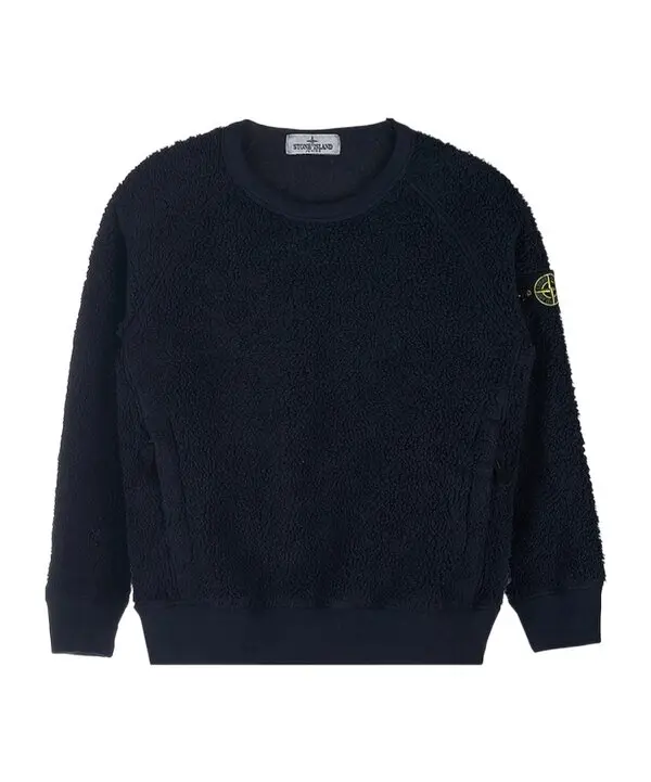 Stone Island Long Sleeve Logo Sweater - Blue