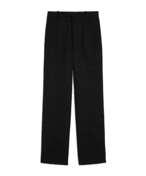 JIL SANDER Gabardine Tailored Trousers - Black