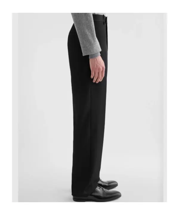 JIL SANDER Gabardine Tailored Trousers - Black