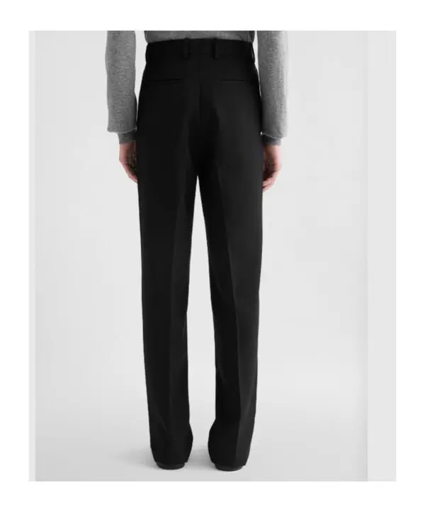 JIL SANDER Gabardine Tailored Trousers - Black