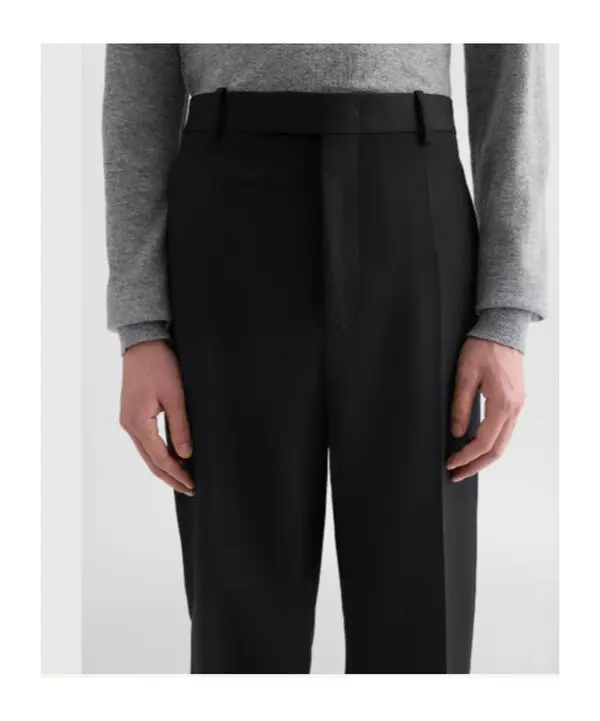 JIL SANDER Gabardine Tailored Trousers - Black
