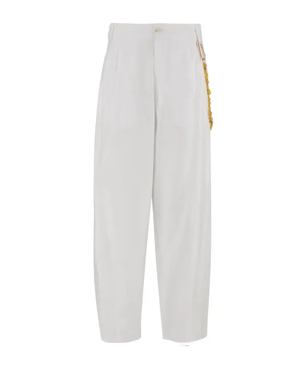DARKPARK High-waist Wide-leg Pants - White