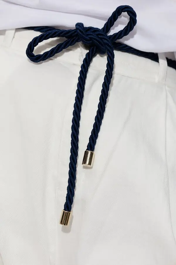 Emporio Armani High-waisted Straight Leg Jeans With Nautical Belt