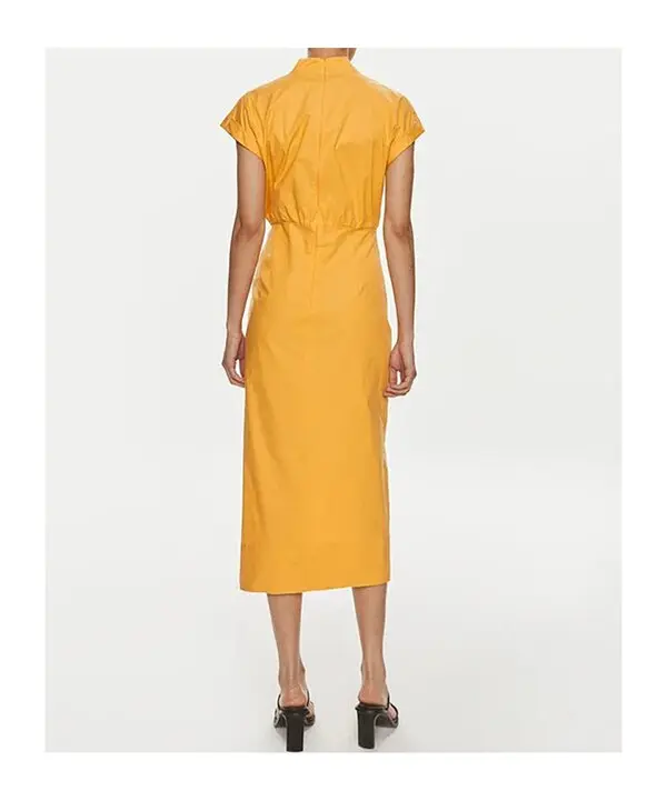 Marella Short Sleeve Midi Dress With Ruched Detailing