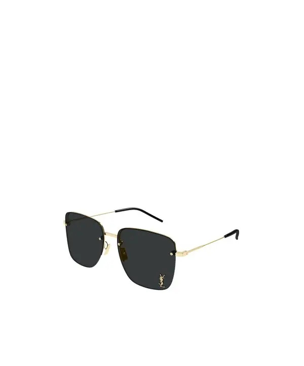 Saint Laurent Square Frame Sunglasses - Gold