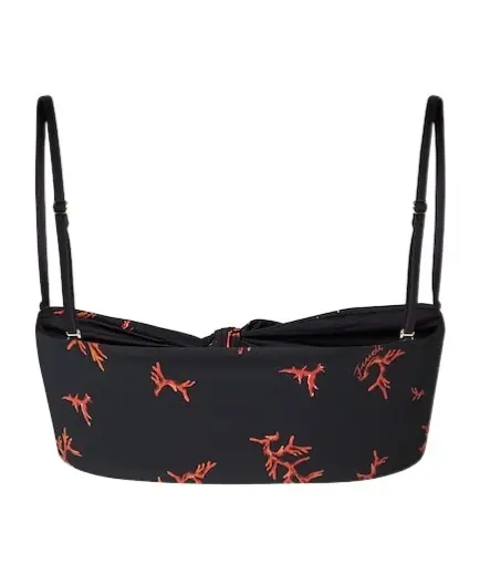 Fendi Coral Printed Bandeau Bikini Top
