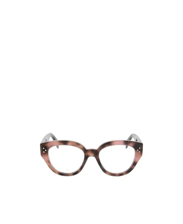 Celine Tortoiseshell-effect Round Frame Eyeglasses - Multicolor