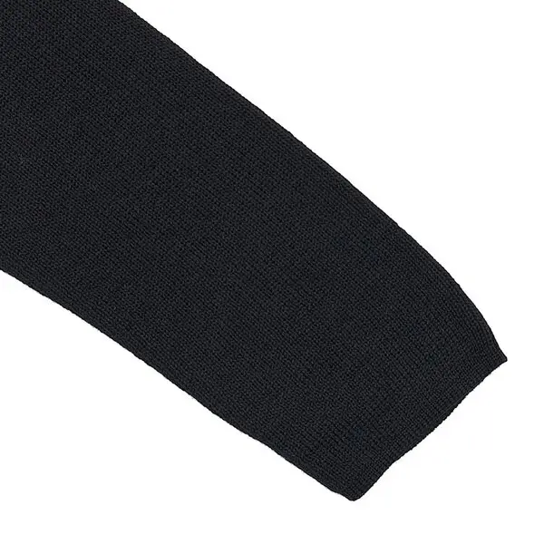 Stone Island Virgin Wool Jumper With Compass Patch - Black
