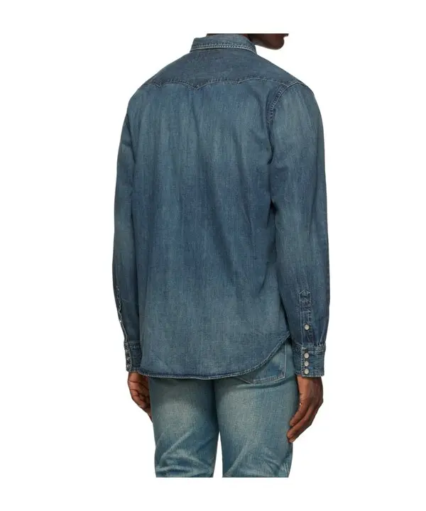 Ralph Lauren Dark-washed Western Denim Shirt