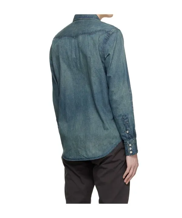 Ralph Lauren Dark-washed Western Denim Shirt