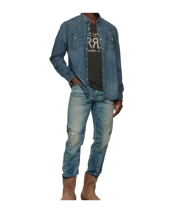Ralph Lauren Dark-washed Western Denim Shirt