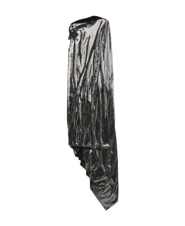 Balenciaga Metallic Asymmetric Gown