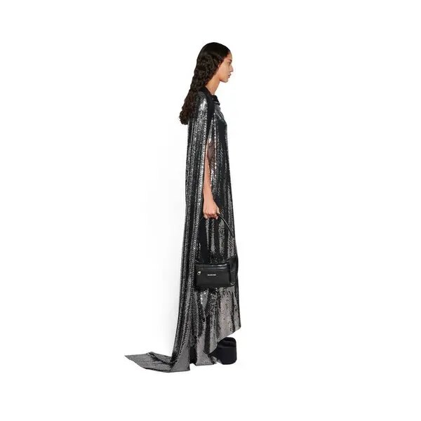 Balenciaga Metallic Asymmetric Gown