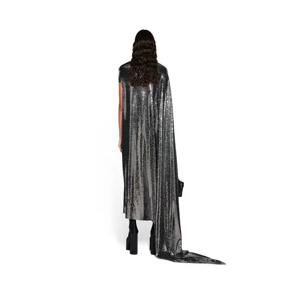 Balenciaga Metallic Asymmetric Gown