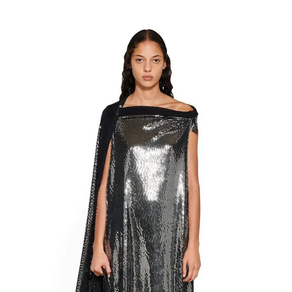 Balenciaga Metallic Asymmetric Gown