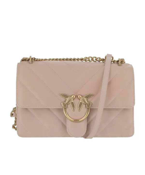 Pinko Love One Classic Crossbody Bag - Nude