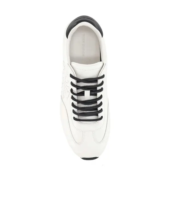 Tory Burch Perforated Logo Lace-up Sneakers - White
