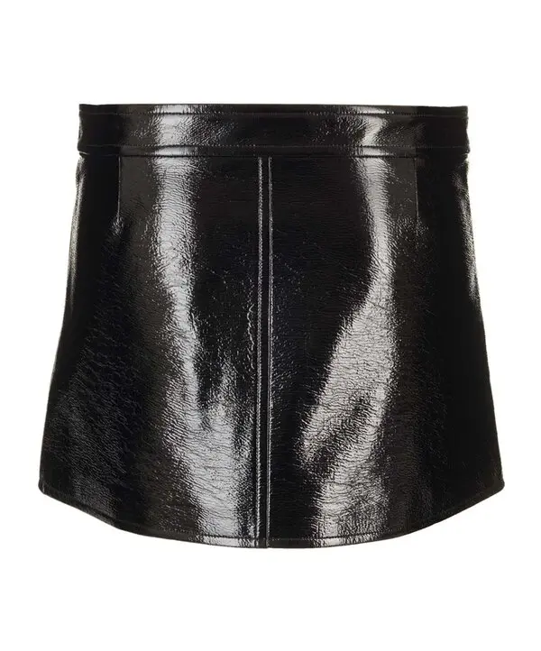 COURREGES Buckled Vinyl Mini Skirt