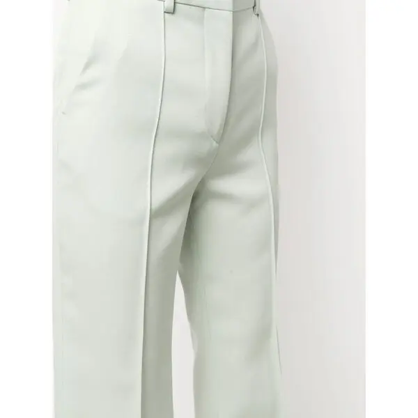 LANVIN High Waisted Flared Trousers - White