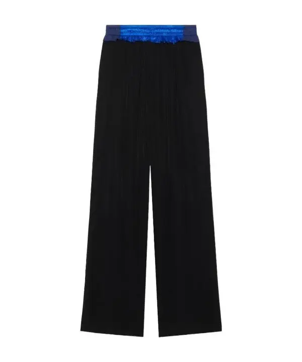 Balenciaga Contrast Waistband Tailored Track Pants - Black