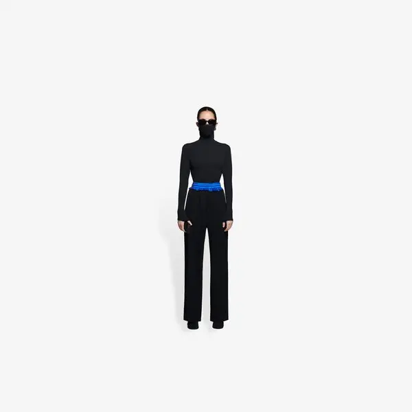Balenciaga Contrast Waistband Tailored Track Pants