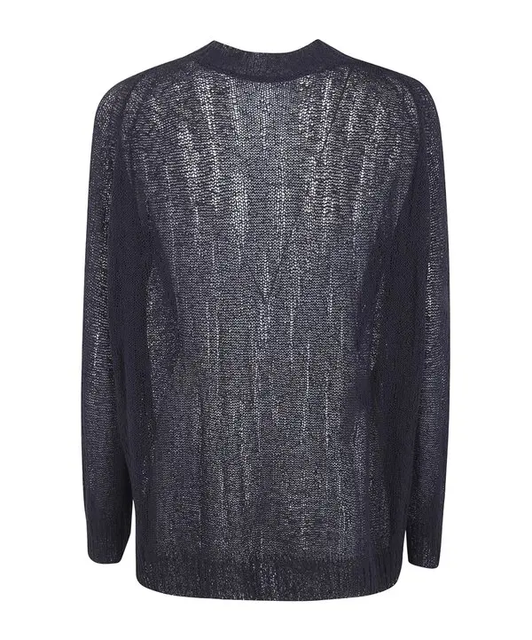 ANN DEMEULEMEESTER Ribbed Hem V-neck Sweater
