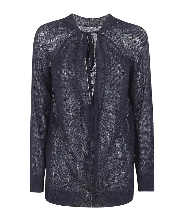 ANN DEMEULEMEESTER Ribbed Hem V-neck Sweater