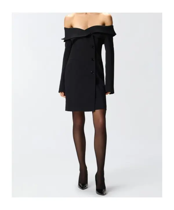 Pinko Blazer-style Sheath Dress With Off-center Placket