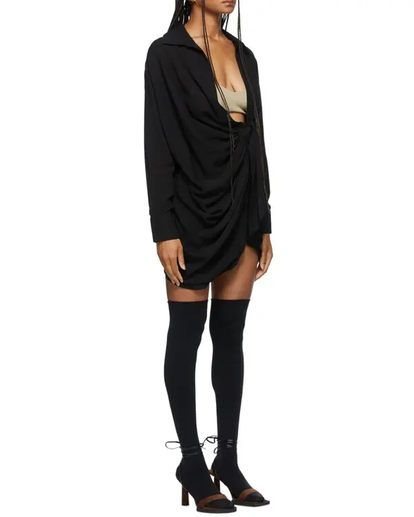 Jacquemus La Robe Bahia V-neck Shirt Dress