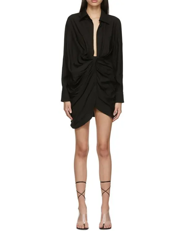 Jacquemus La Robe Bahia V-neck Shirt Dress