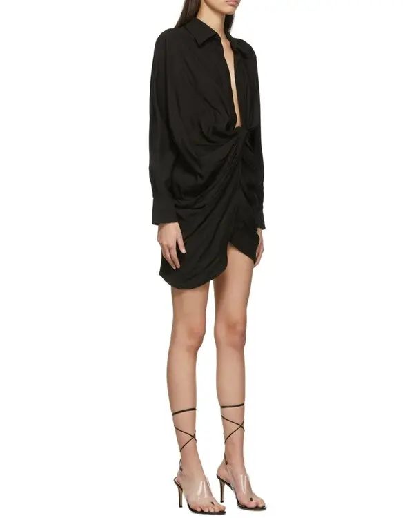 Jacquemus La Robe Bahia V-neck Shirt Dress