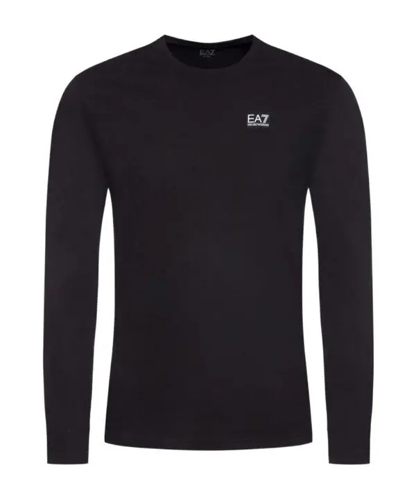 EA7 Logo Details Long-sleeved T-shirt - Black