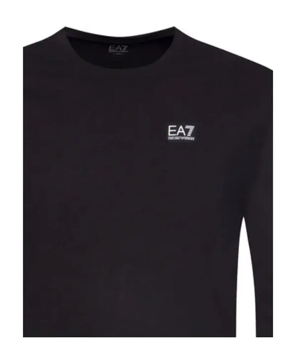 EA7 Logo Details Long-sleeved T-shirt - Black