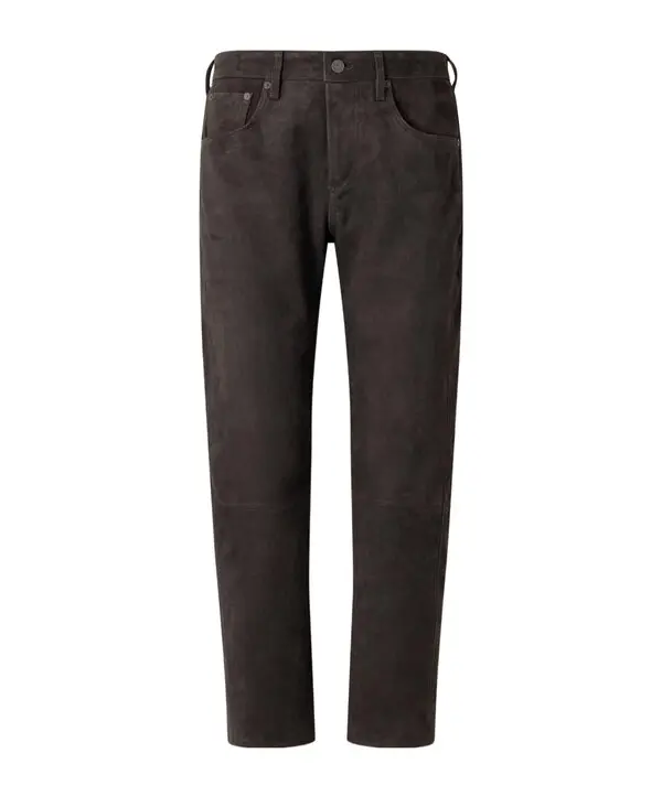 Citizens Of Humanity Suede Straight-leg Trousers