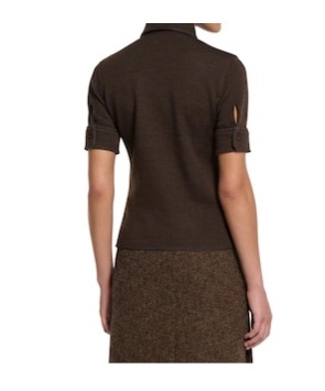 Gucci Jersey Shirt With Interlocking G Embroidery - Dark Brown