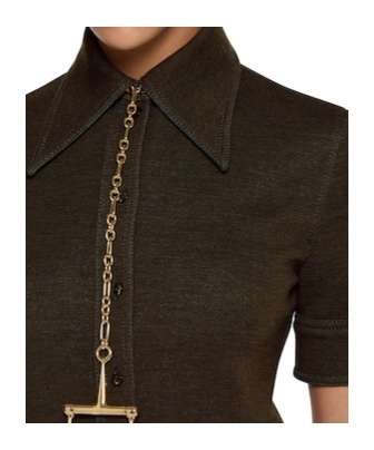 Gucci Jersey Shirt With Interlocking G Embroidery - Dark Brown