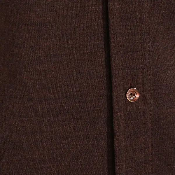 Gucci Jersey Shirt With Interlocking G Embroidery - Dark Brown