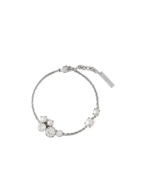 Givenchy Crystal Pearl Bracelet - Silver