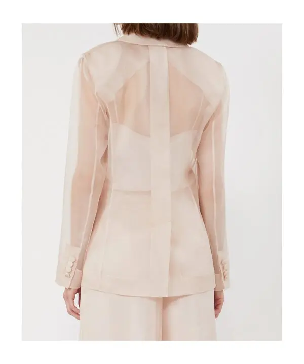 Max Mara Slogan Silk-organza Blazer