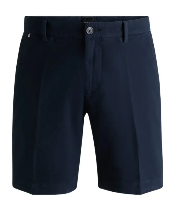 Hugo Boss Logo-patch Bermuda Shorts - Dark Blue