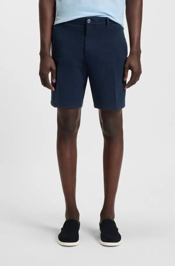 Hugo Boss Logo-patch Bermuda Shorts - Dark Blue